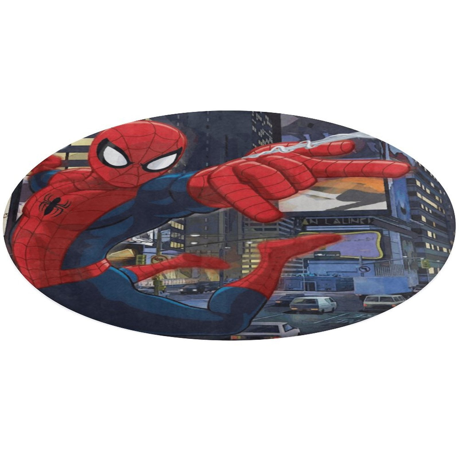 Spiderman Round Area Rug Funny Superhero Circle Rug Carpet Circular ...