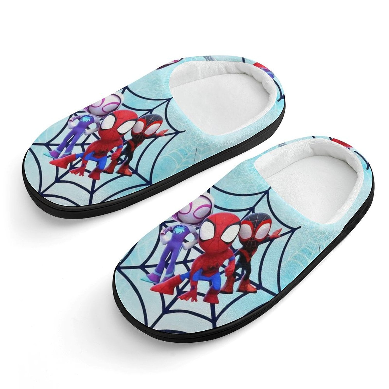 Spiderman Seamless Art Slippers for Kids Girls Boys,Soft Plush Cute ...