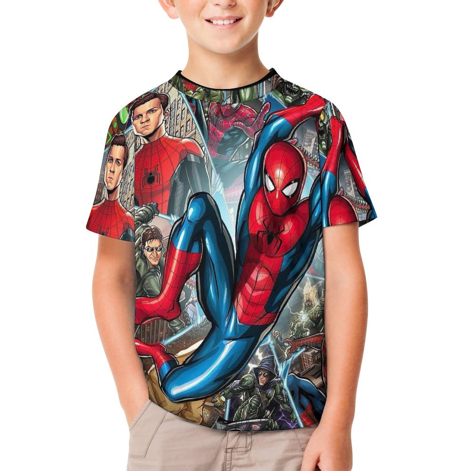 Spiderman Shirts Graphic Tees Boys Girls Short Sleeve Crewneck Tops ...