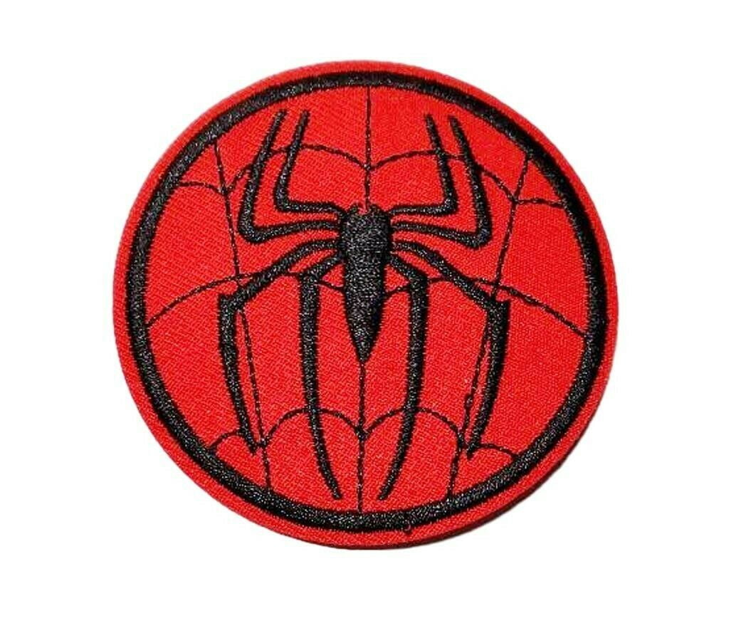 Spiderman Spider Logo 2.75 Inches in Diameter Embroidered Iron On Patch ...