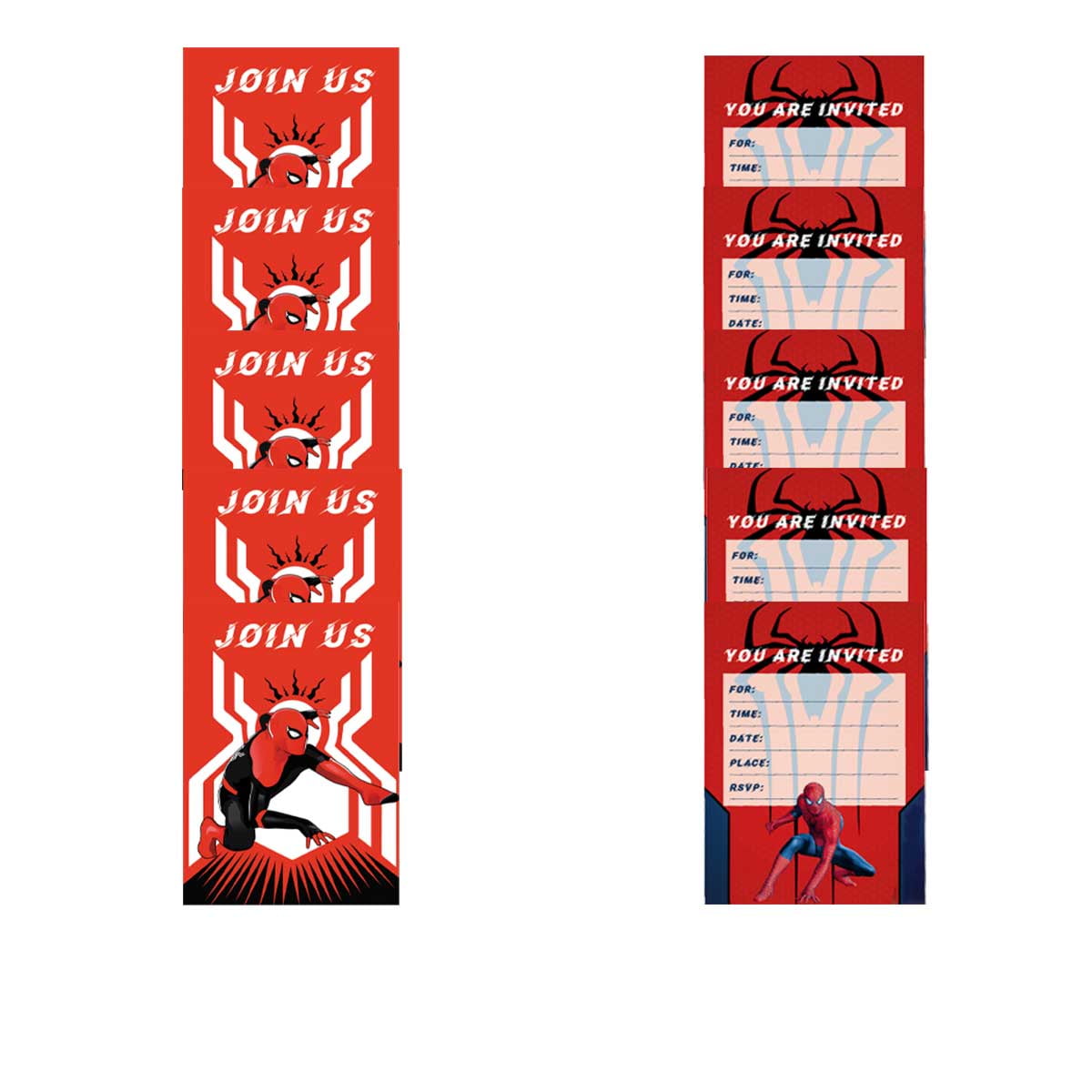 Spiderman Spider Man Invite Invitations Cards Stock Bulk Birthday Fill ...