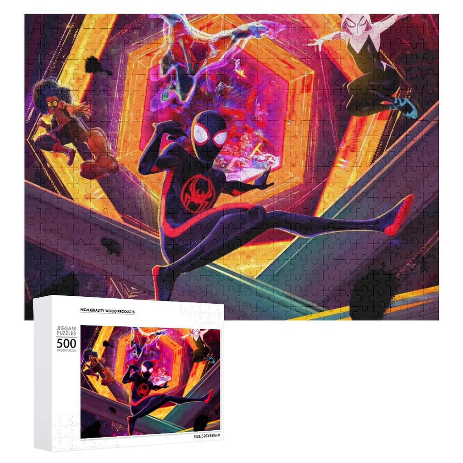 Spiderman Into The Spider-verse Posters Puzzles,Puzzles for Adults 500 ...