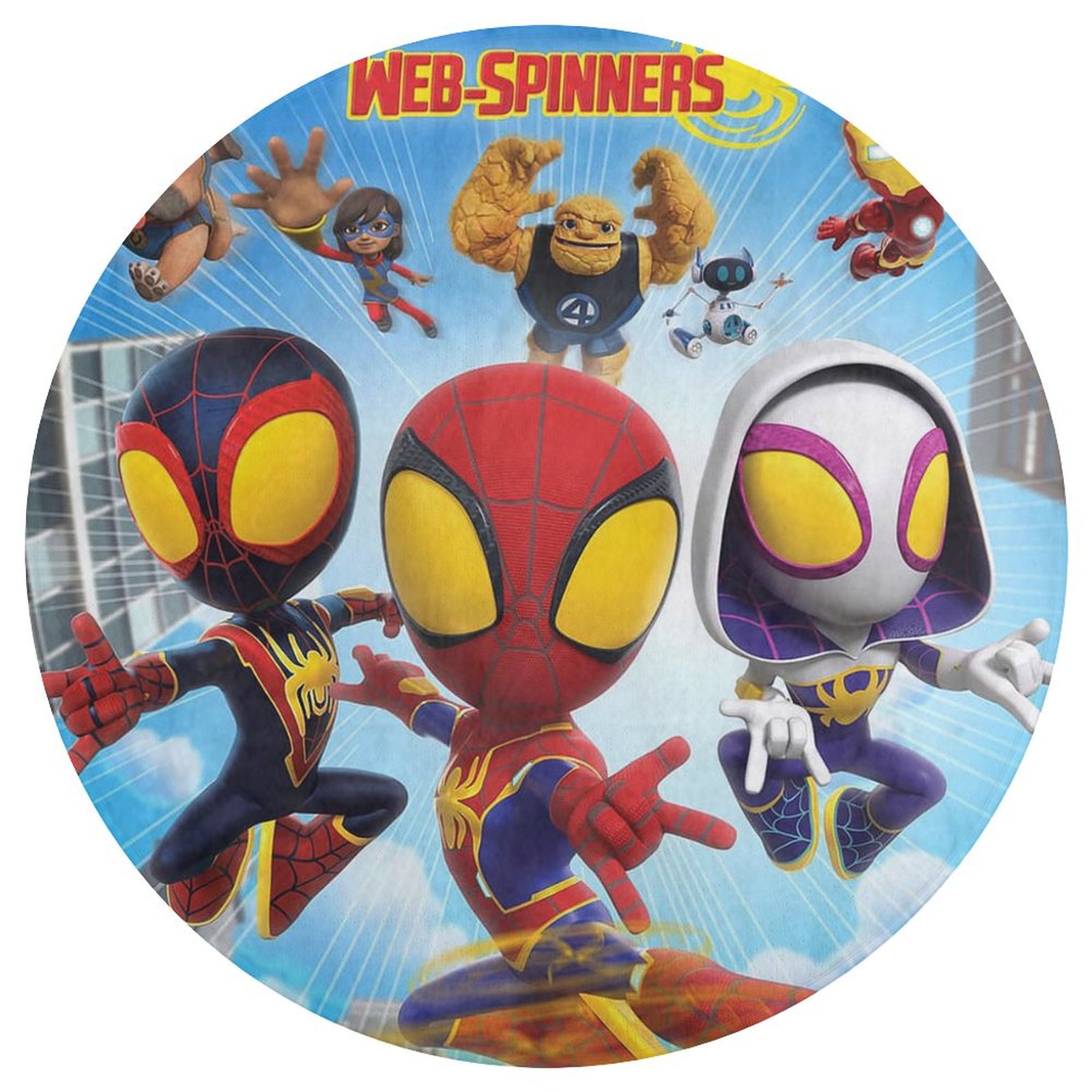 Spiderman Spidey And His Amazing Friends Round carpet washable front ...