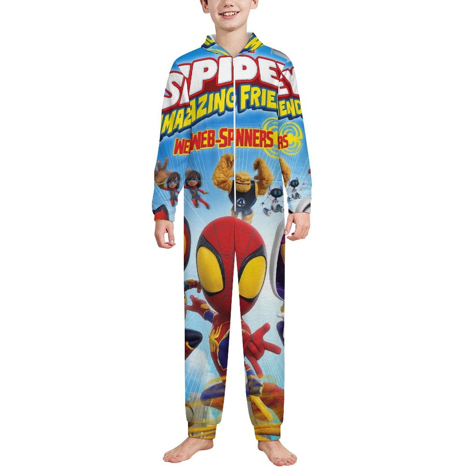 Spiderman Spidey And His Amazing Friends Children's hooded one-piece ...