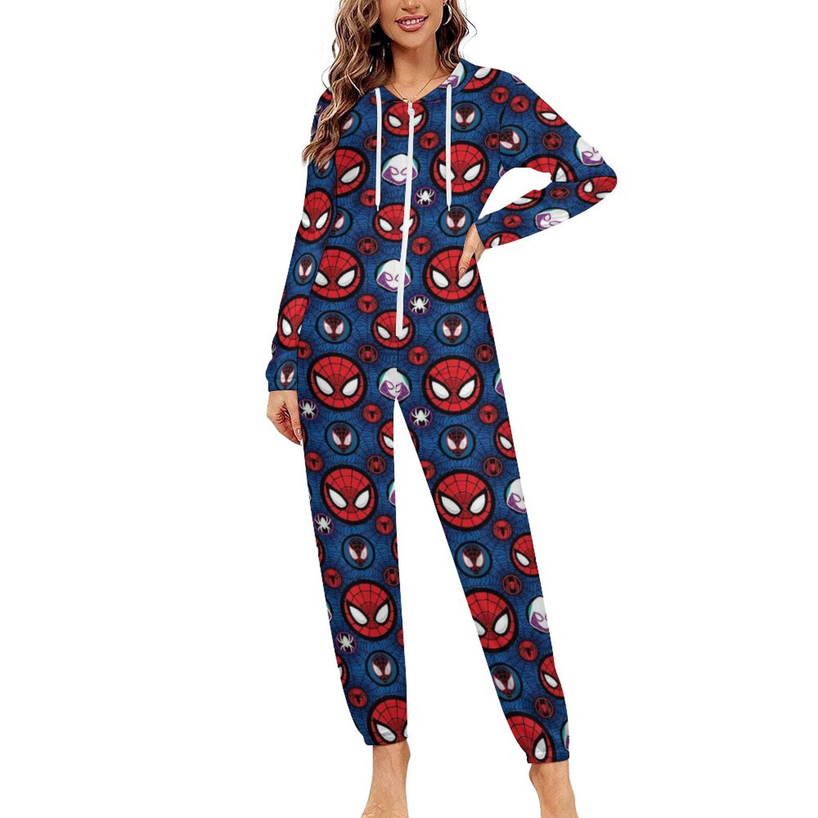 Spiderman Spidey And His Amazing Friends Hood zipper one-piece pajamas ...