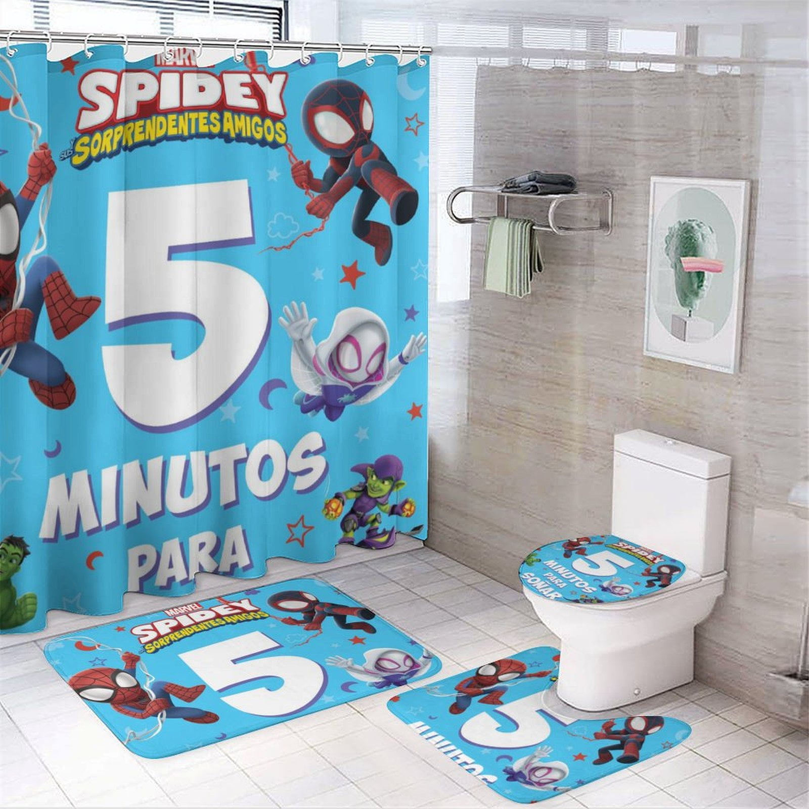 Spiderman Spidey And His Amazing Friends Shower Curtain Sets, 72" x 72 ...