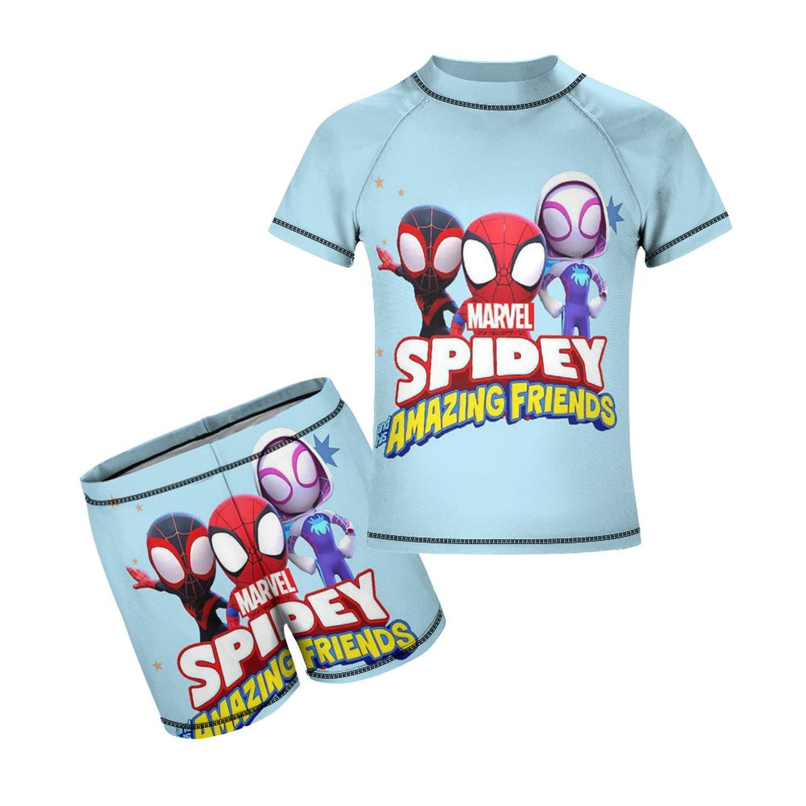 Spiderman Spidey And His Amazing Friends Swimsuit Sets for Boys 8-10Y ...