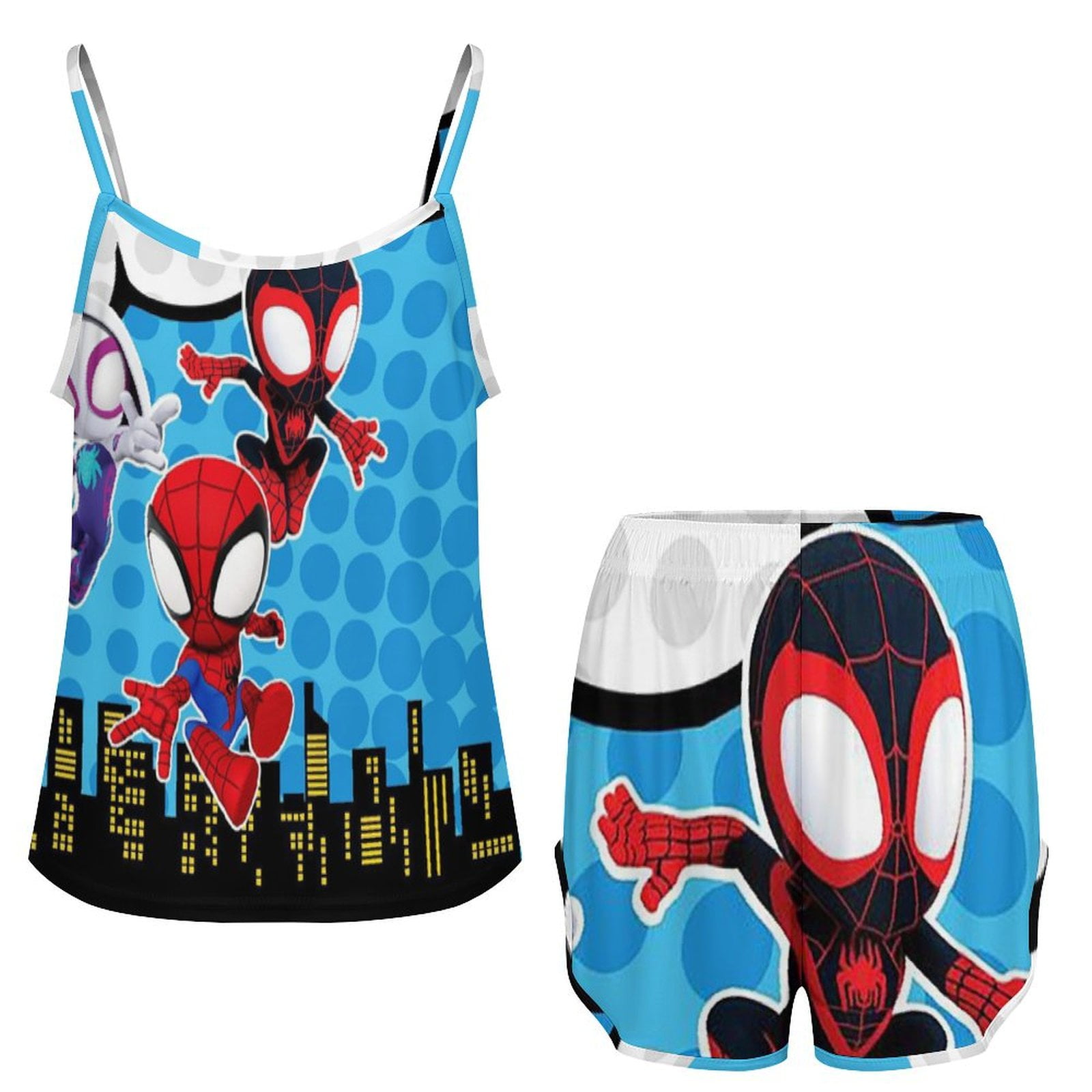 Spiderman Spidey And His Amazing Friends Women's pajamas ice silk ...