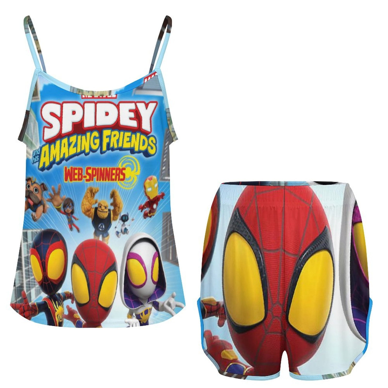 Spiderman Spidey And His Amazing Friends Women's pajamas ice silk ...