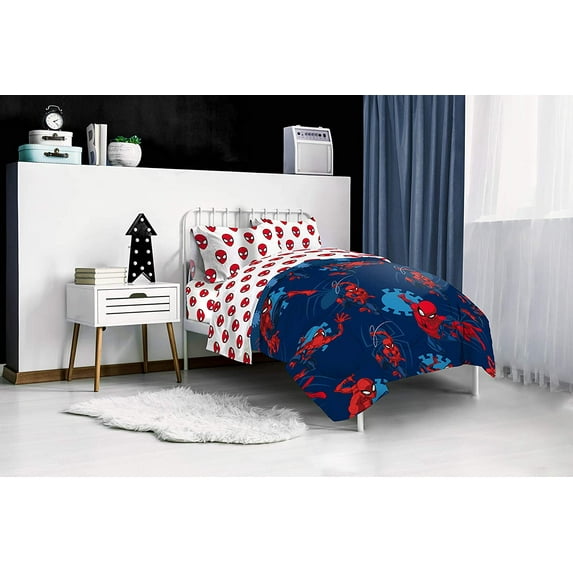Spiderman Spidey Daze 5 Piece Queen Bed Set - Includes Reversible ...