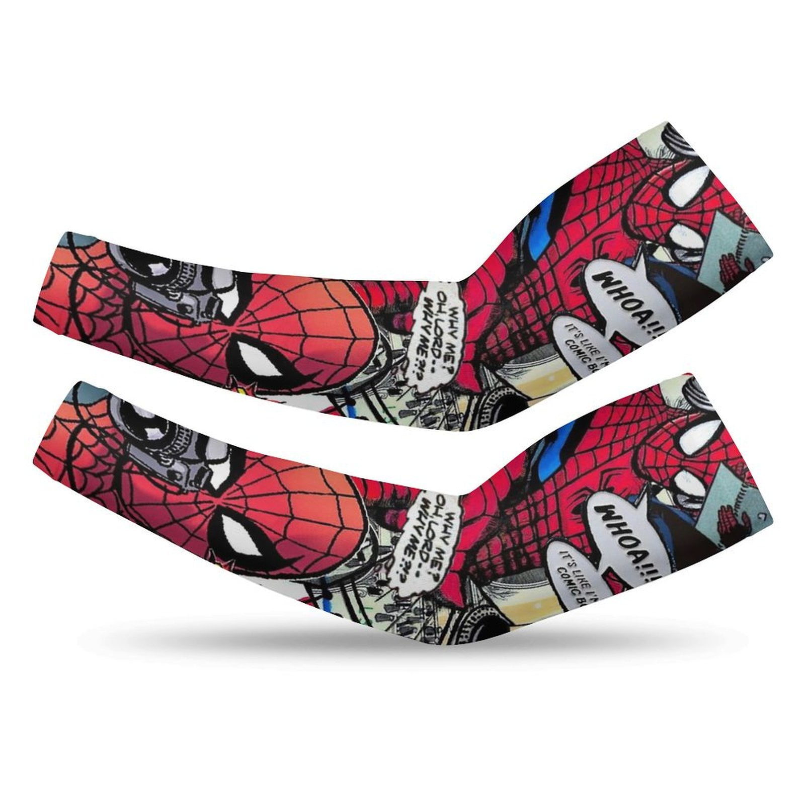 Spiderman Sun Protection Arm Sleeves Cooling Sports Compression ...