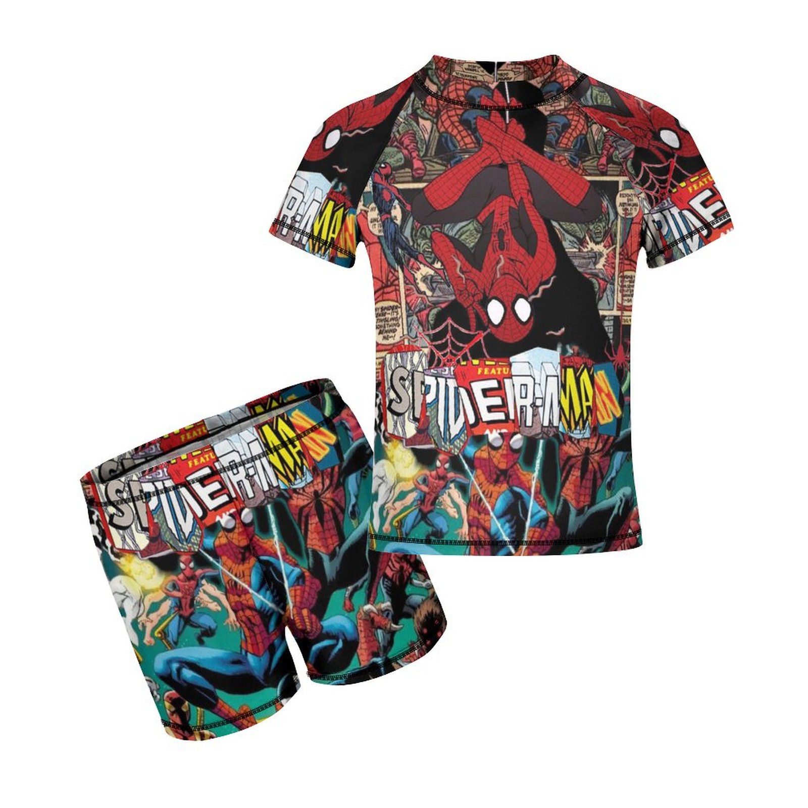 Spiderman Swimsuit Sets for Boys 10-12Y Swimsuit Spiderman Merch for ...