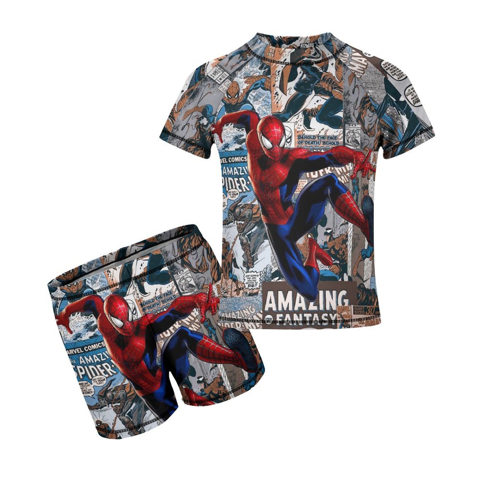 Spiderman Swimsuit Sets for Boys 10-12Y Swimsuit Spiderman Merch for ...