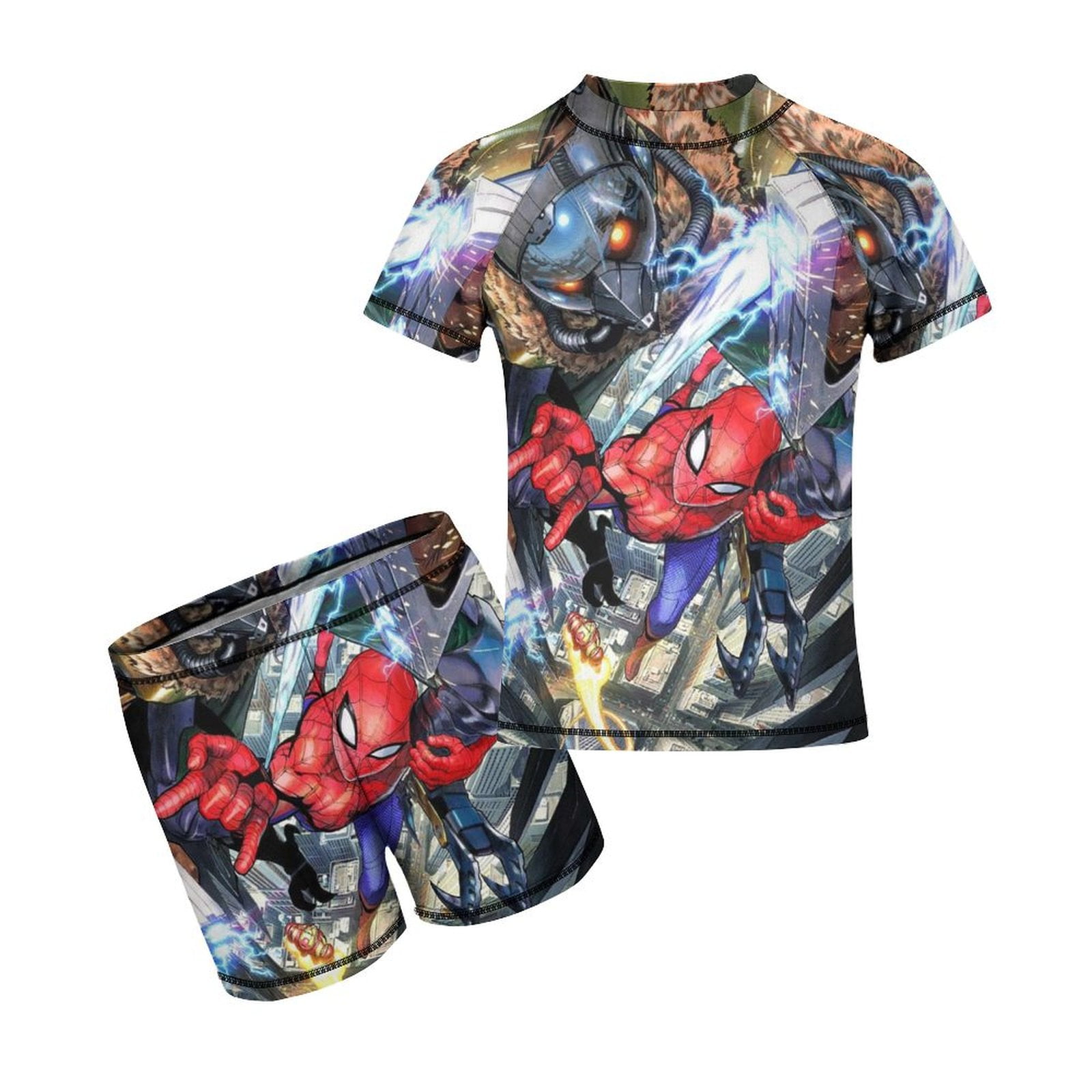 Spiderman Swimsuit Sets for Boys 10-12Y Swimsuit Spiderman Merch for ...