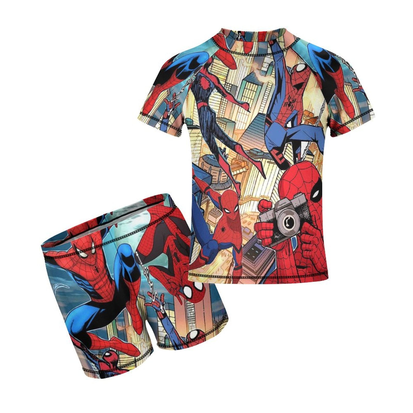 Spiderman Swimsuit Sets for Boys 10-12Y Swimsuit Spiderman Merch for ...
