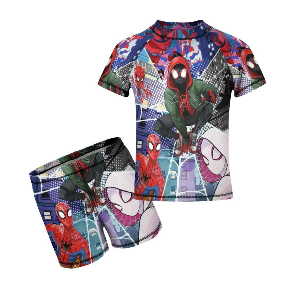 Spiderman Swimsuit Sets for Boys 6-7Y Swimsuit Spiderman Merch for Kids ...