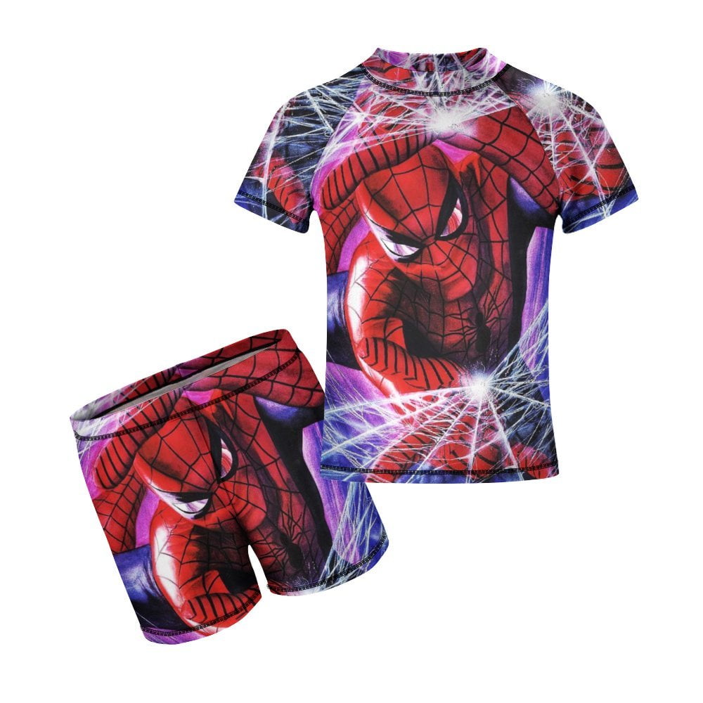 Spiderman Swimsuit Sets for Boys 6-7Y Swimsuit Spiderman Merch for Kids ...
