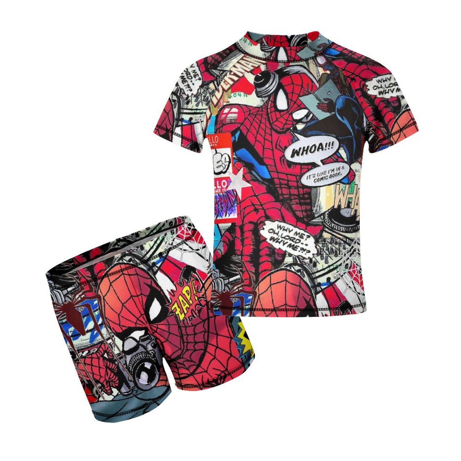 Spiderman Swimsuit Sets for Boys 7-9Y Swimsuit Spiderman Merch for Kids ...