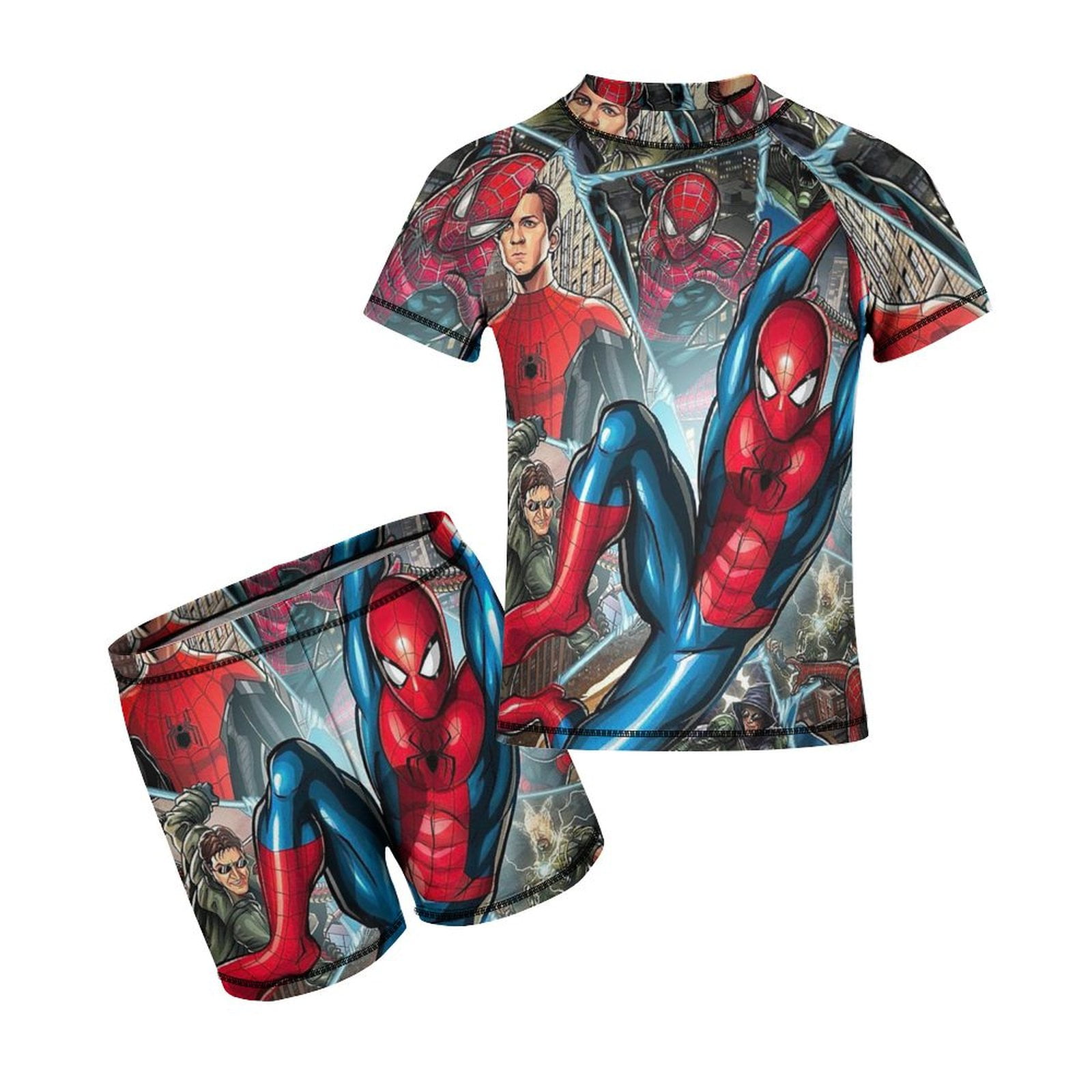 Spiderman Swimsuit Sets for Boys 7-9Y Swimsuit Spiderman Merch for Kids ...