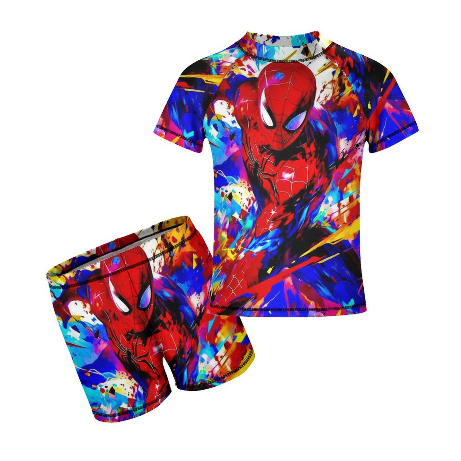 Spiderman Swimsuit Sets for Boys 7-9Y Swimsuit Spiderman Merch for Kids ...