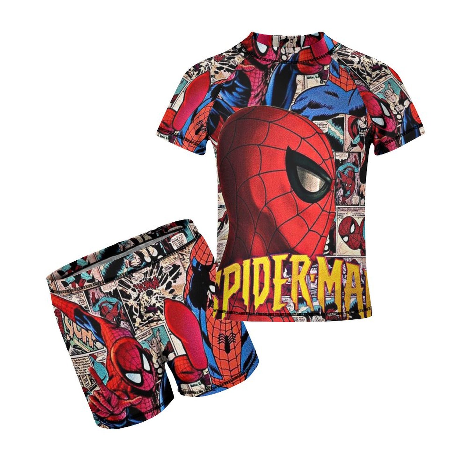 Spiderman Swimsuit Sets for Boys 7-9Y Swimsuit Spiderman Merch for Kids ...