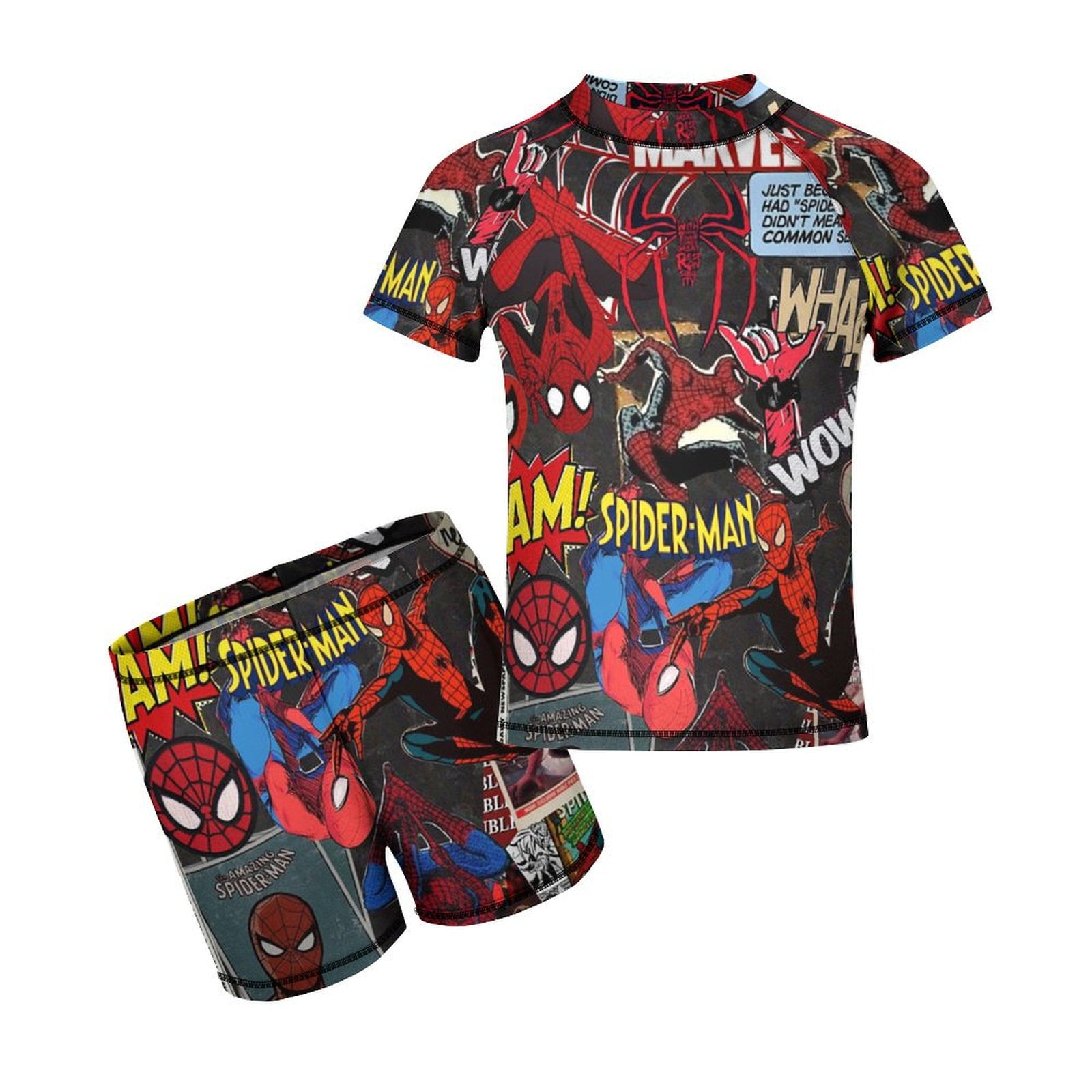 Spiderman Swimsuit Sets for Boys 7-9Y Swimsuit Spiderman Merch for Kids ...
