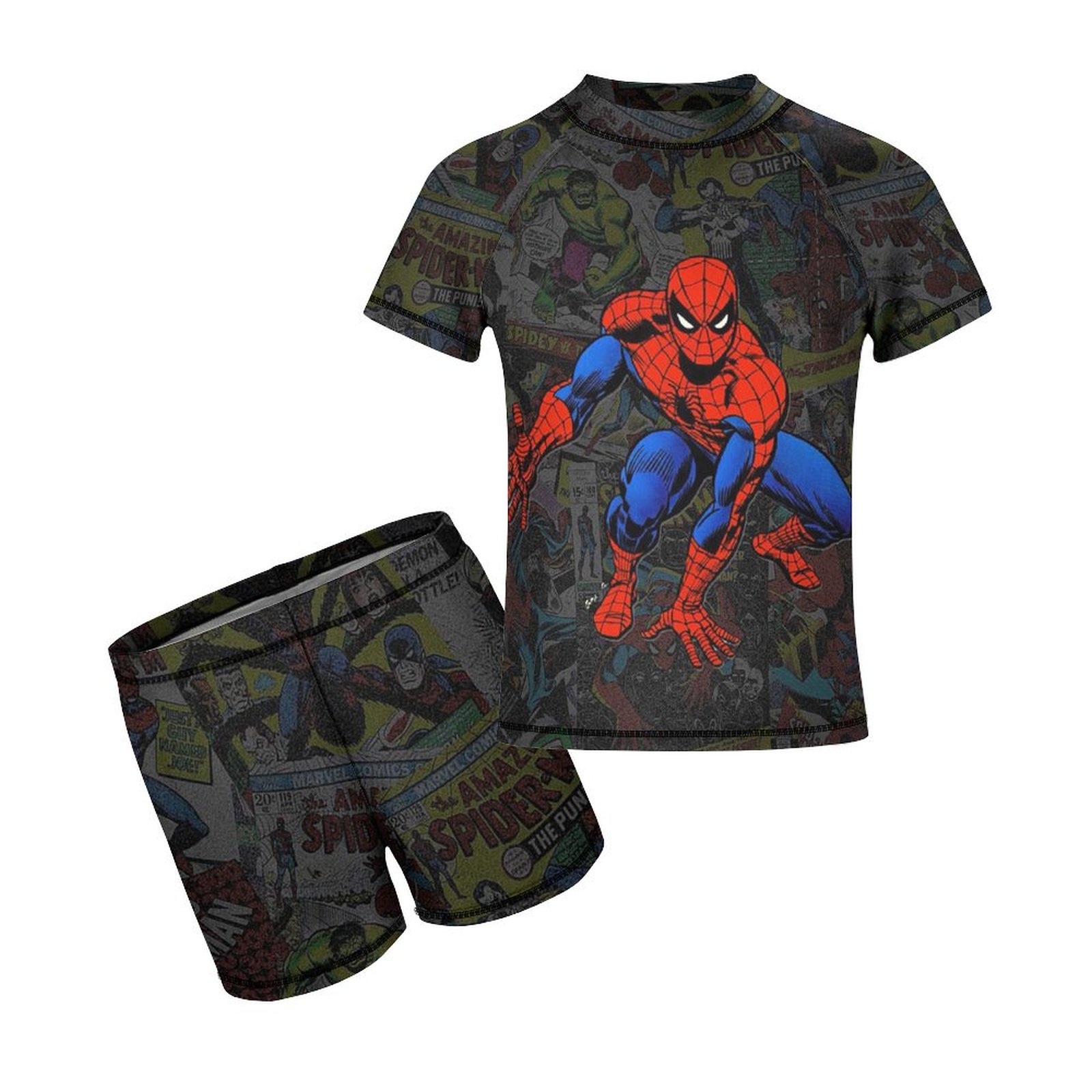 Spiderman Swimsuit Sets for Boys 8-10Y Swimsuit Spiderman Merch for ...