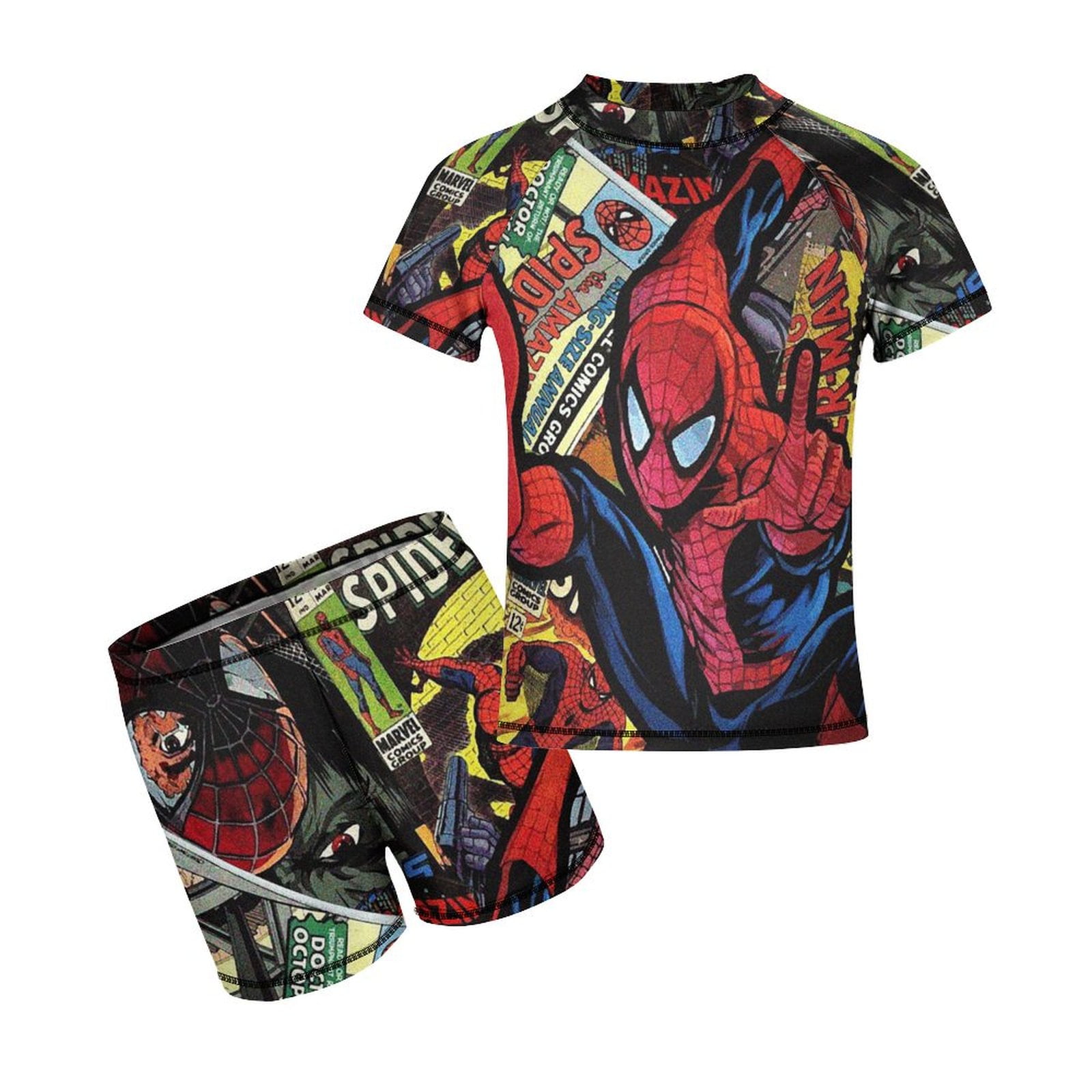 Spiderman Swimsuit Sets for Boys 9-11Y Swimsuit Spiderman Merch for ...