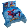 Spiderman Swinging In 7 Piece Full Size Comforter Set with Shams ...