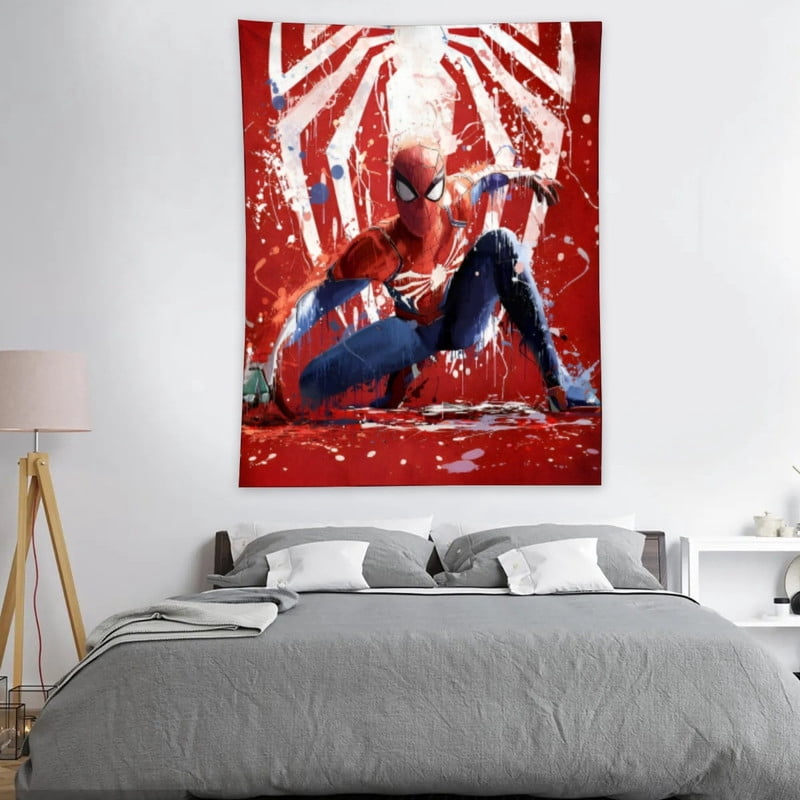 Spiderman Tapestry Gift Wall Hanging Backdrop for Room Bedroom Girls Or ...