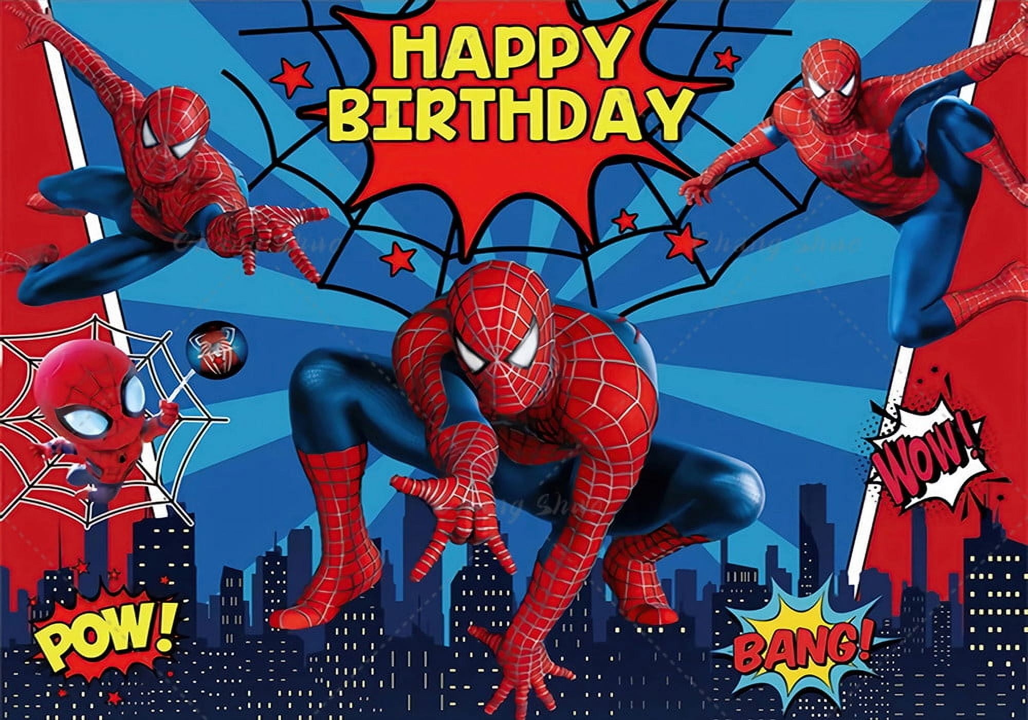 Spiderman Theme Baby Boys Birthday Party Decorations Photography ...