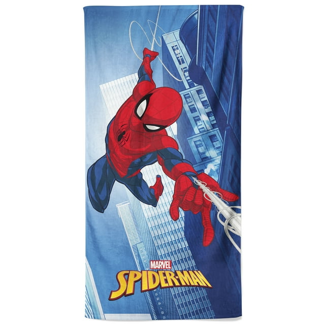 Spiderman Web Beach Towel Kids Swim Bath Towel for Children Super Hero ...