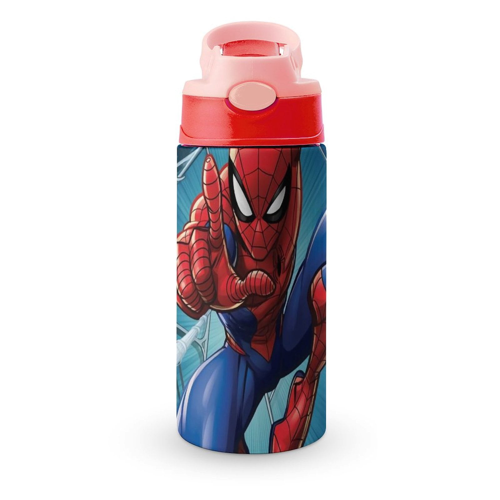 Kids Spiderman Web Sides Insulated Water Bottle - 12oz BPA-FREE ...