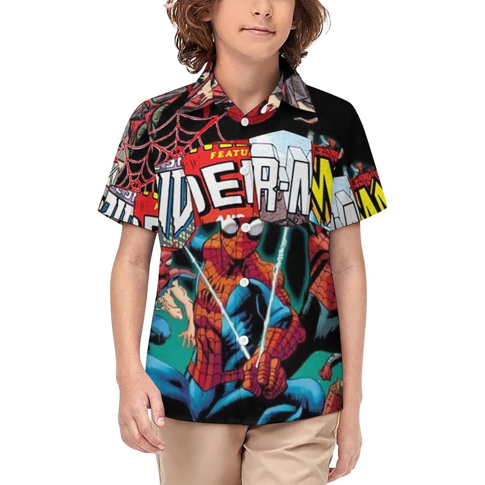 Spiderman button down shirt boys summer 3-4T - Walmart.com