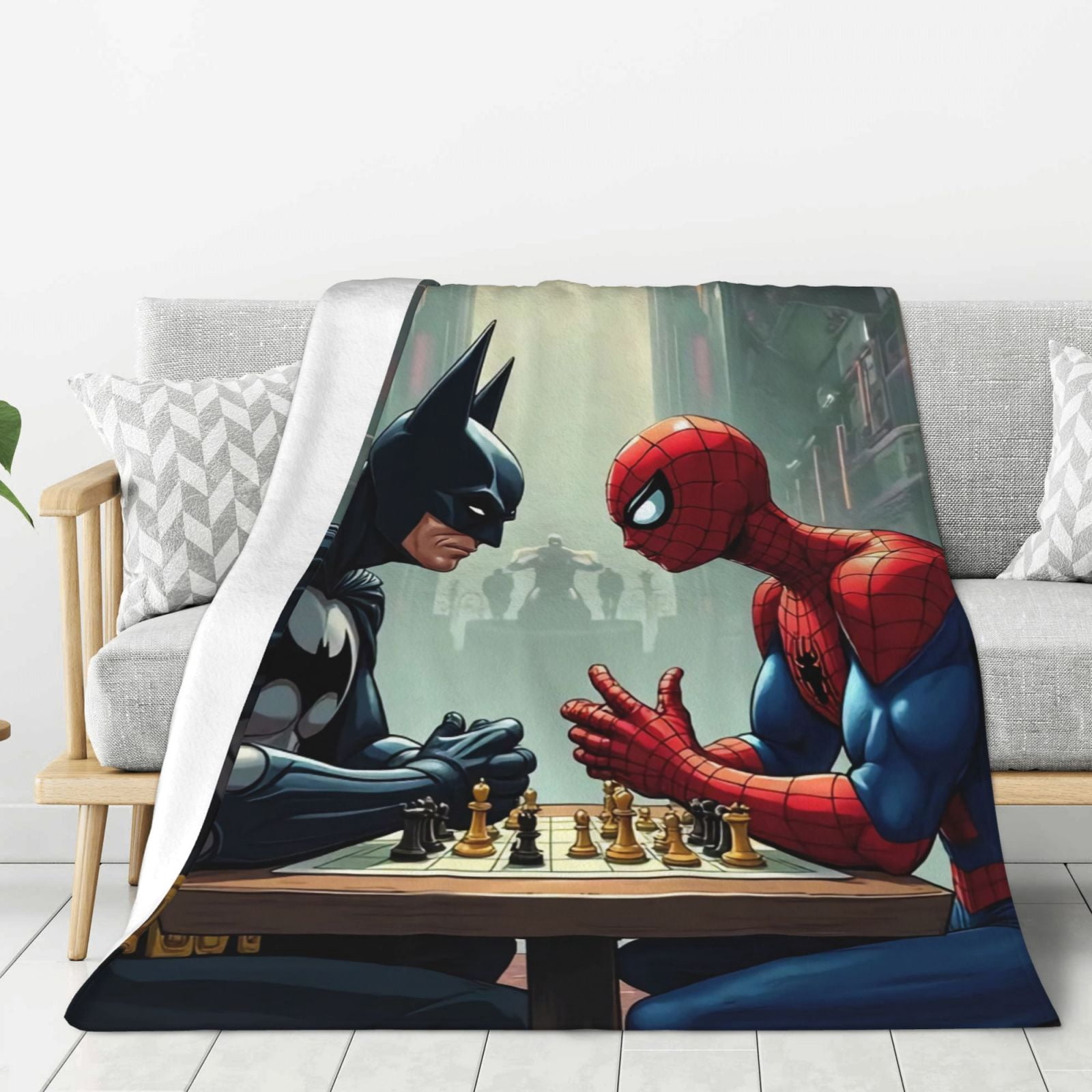 Spiderman vs Batman Throw Blanket for Couch - Soft Cozy Blanket for ...