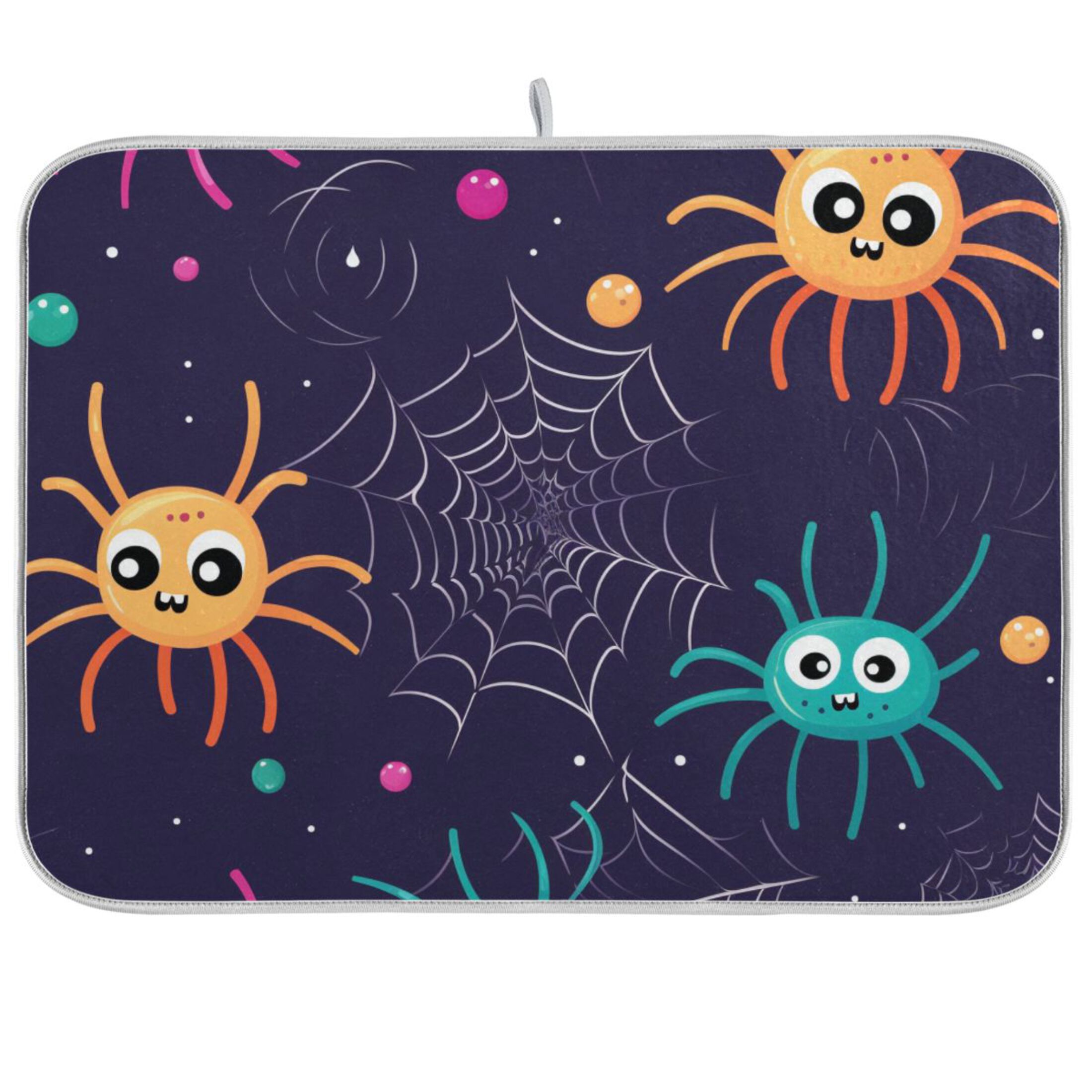 Spiders Cute Cartoon Dish Drying Mat Microfiber Kitchen Pad Large ...