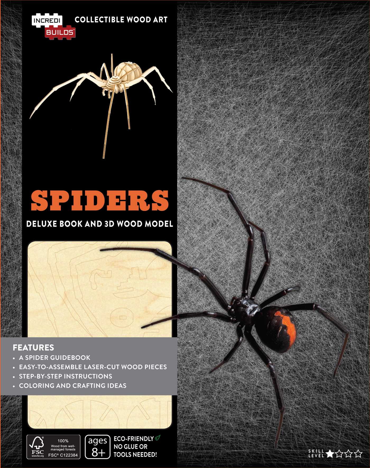 Spiders Deluxe Book and 3D Wood Model (IncrediBuilds) - Walmart.com