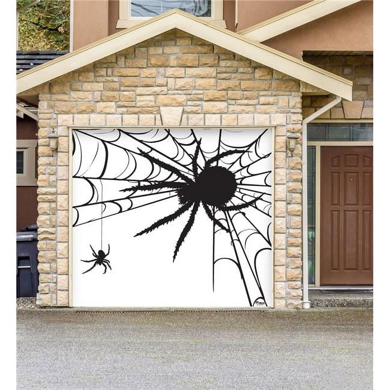 Spiders - Halloween 7 ft. x 8 ft. Garage Door Decor Banner Mural ...