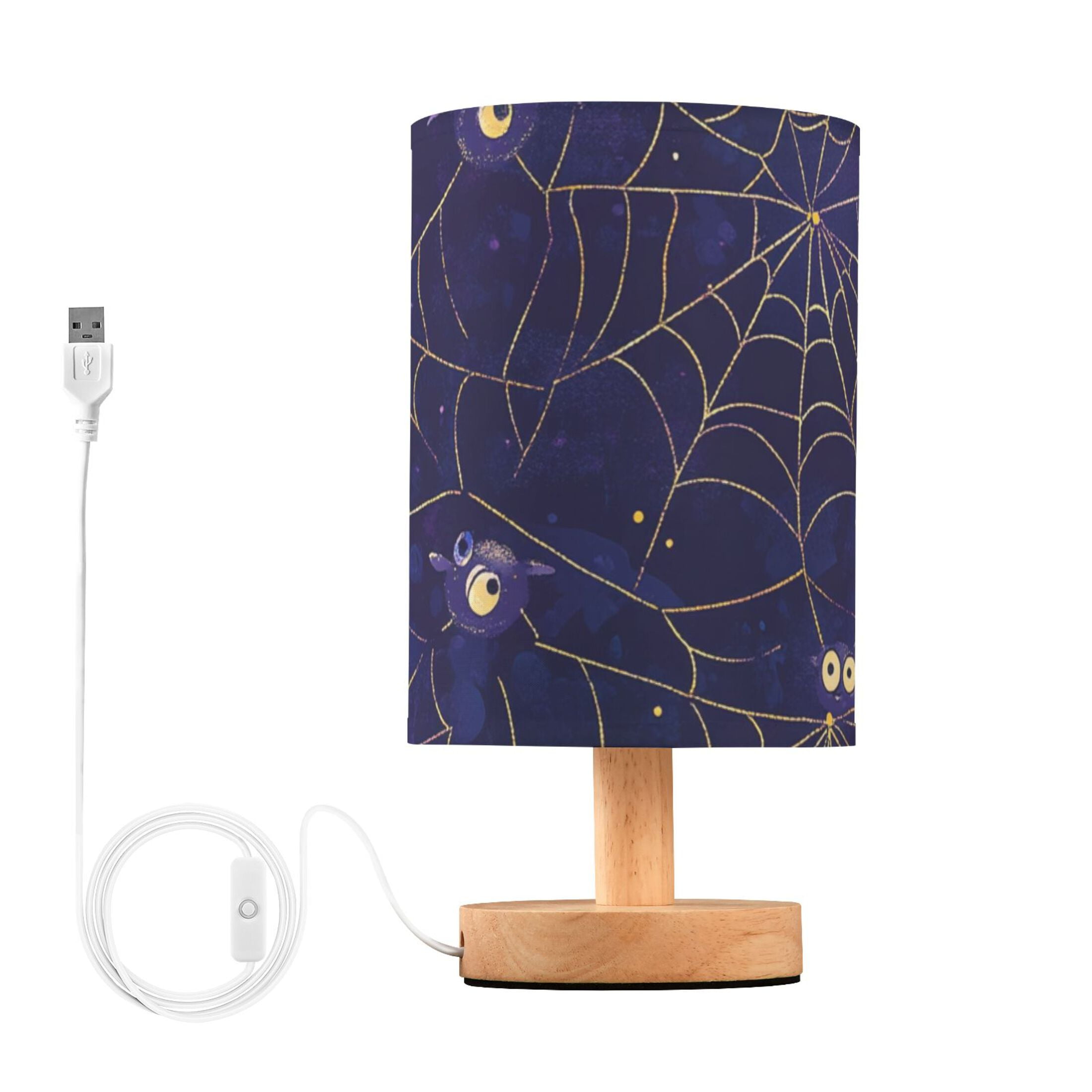 Spiders Webs Table Lamp for Desk Nightstand Lamp with USB Modern Gifts ...