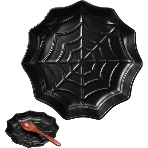 Spiderweb Spoon Rest for Stove Top, Black Gothic Ceramic Spoon Holder ...