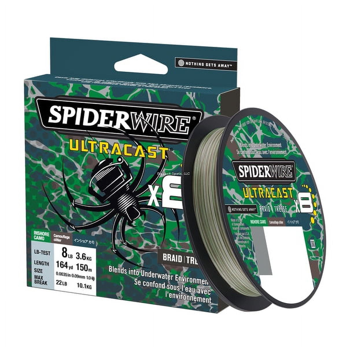 Spiderwire Ultracast Braid, Superline, 8lb, 328yd, Inshore Camo - Walmart.com