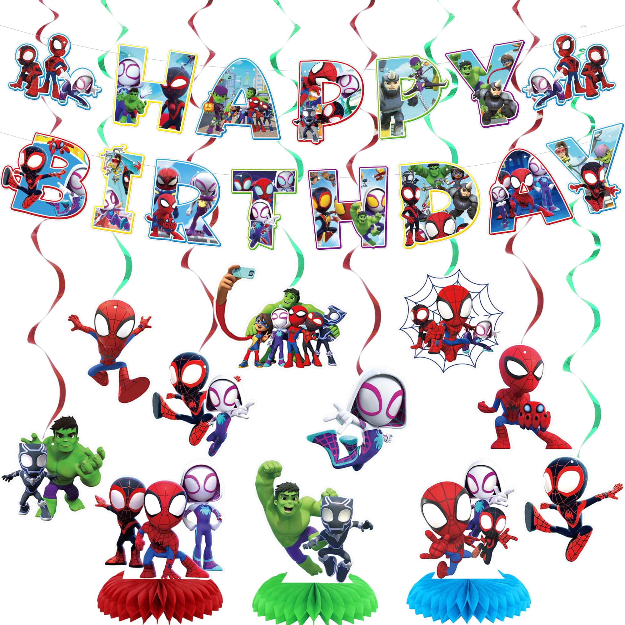Spidey And His Amazing Friends Birthday Party Decorations, Include ...