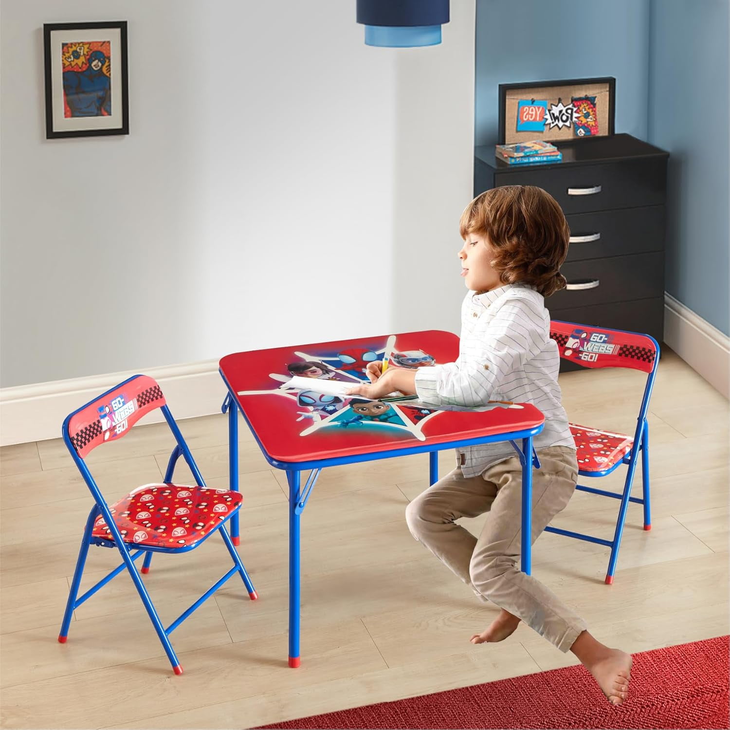 Spidey and His Amazing Friends Kids Activity Table and Chair Set,3 ...