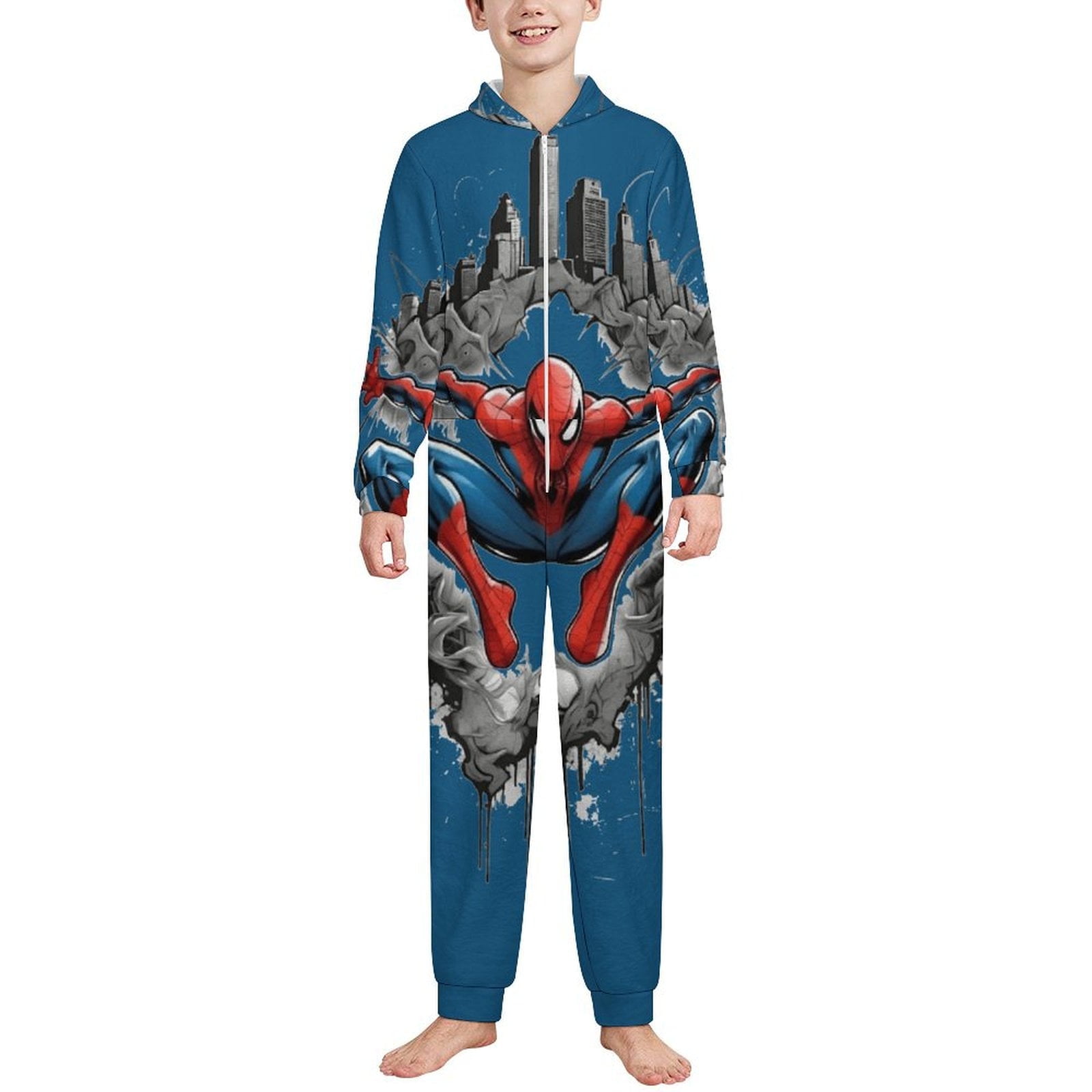 Spidey And His Amazing Friends (1) Children's hooded one-piece zip-up ...