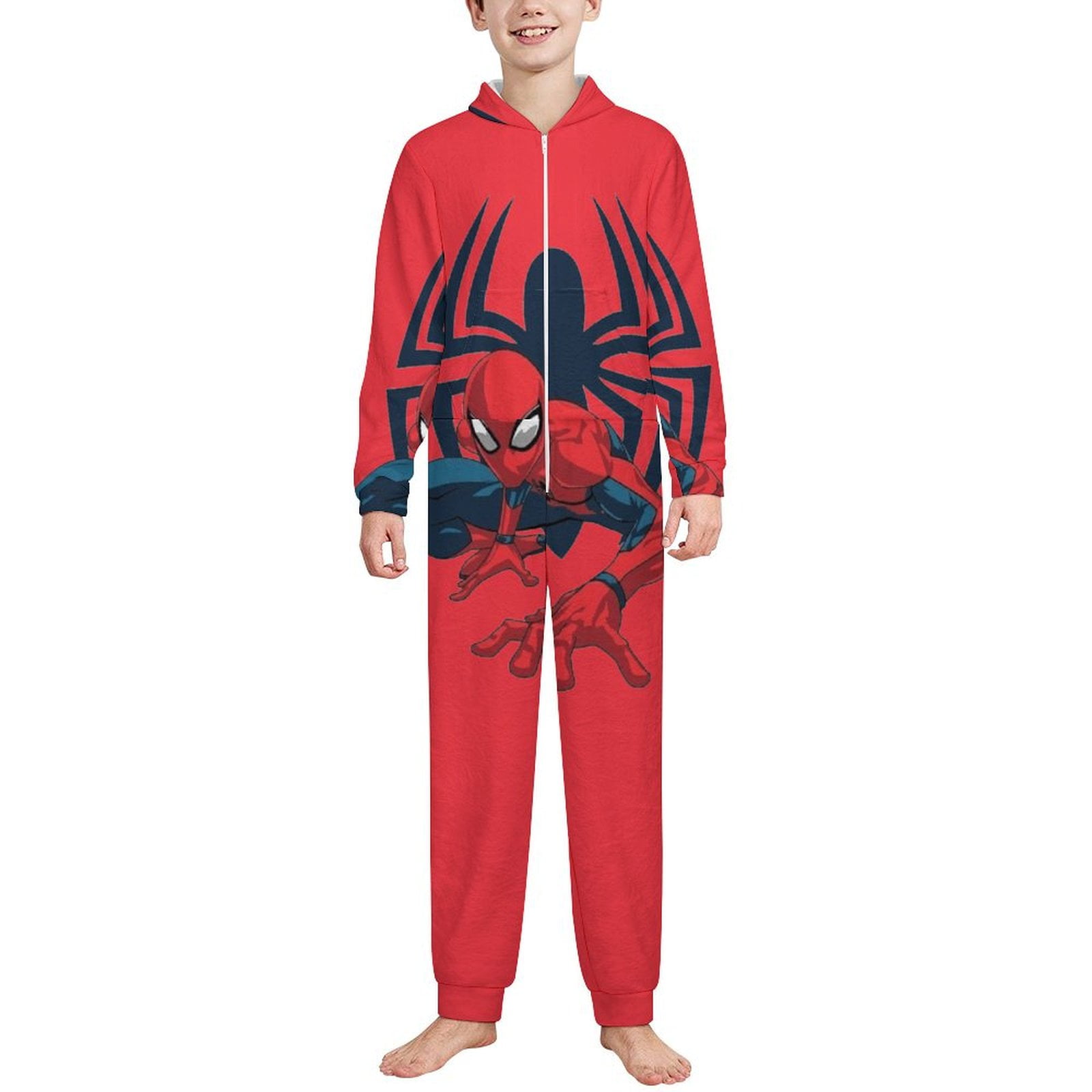 Spidey And His Amazing Friends (3) Children's hooded one-piece zip-up ...