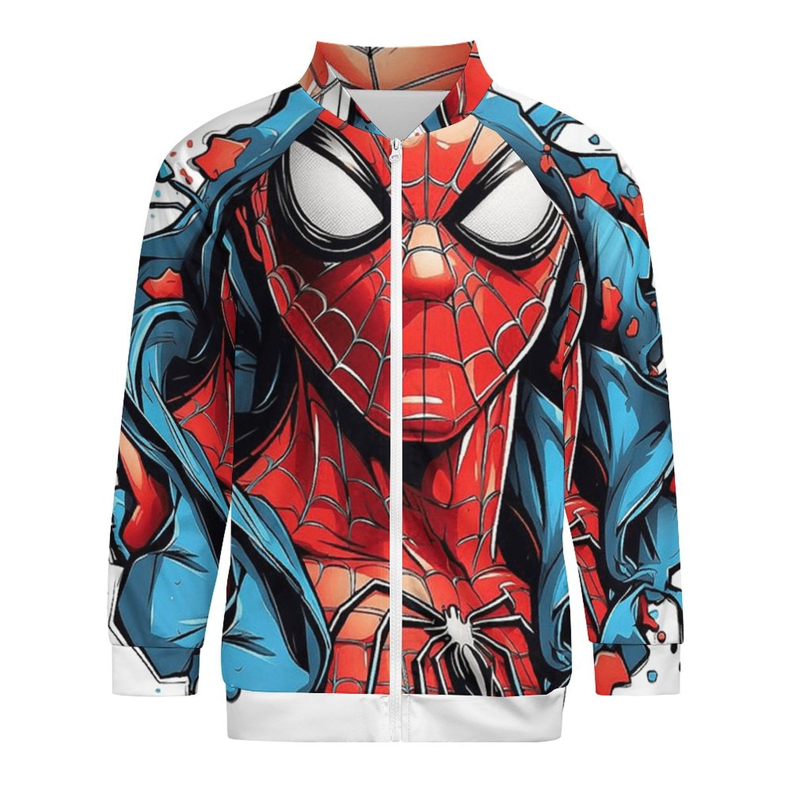 Spidey And His Amazing Friends (4) Cartoon crew neck zip-up sweatshirt ...