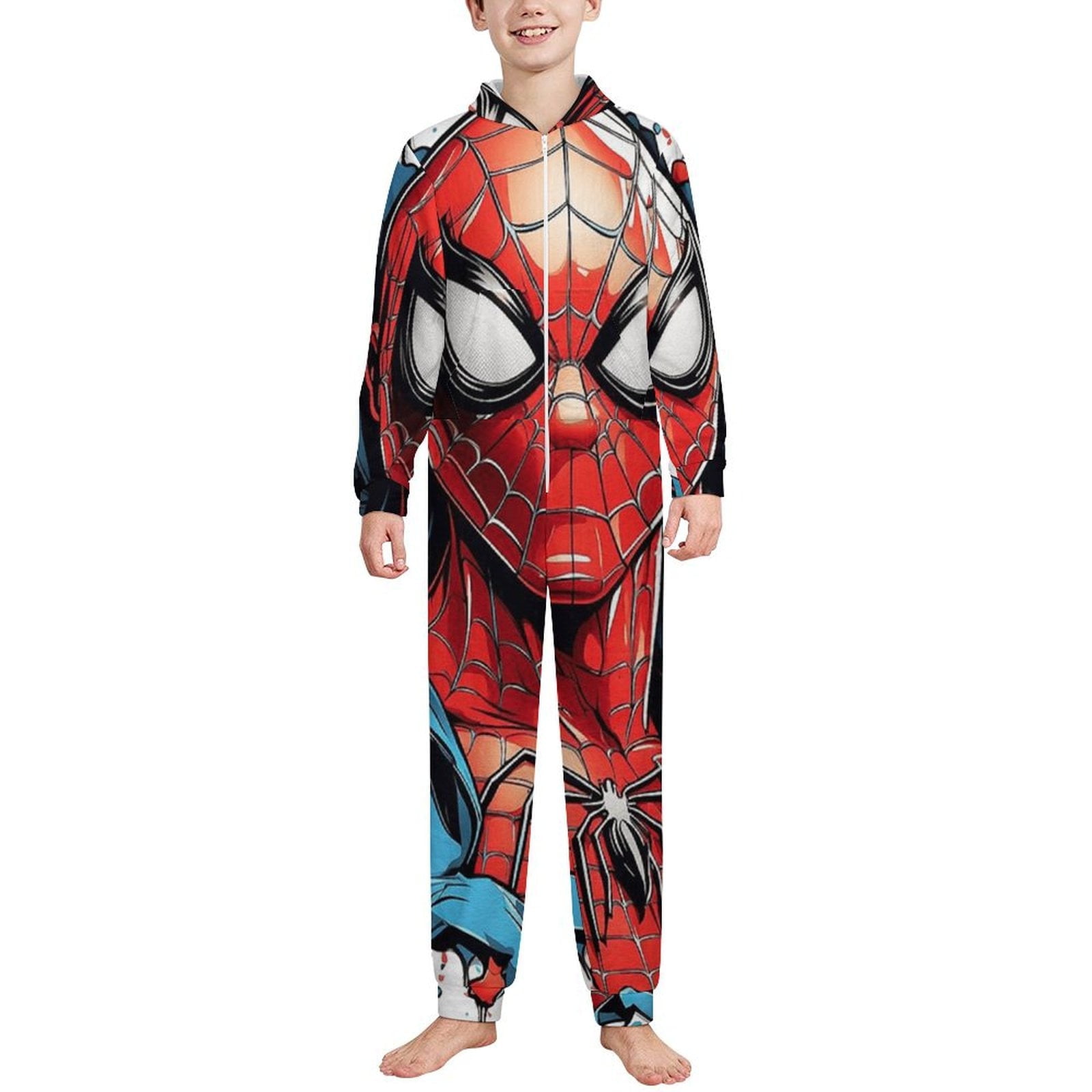 Spidey And His Amazing Friends (4) Children's hooded one-piece zip-up ...