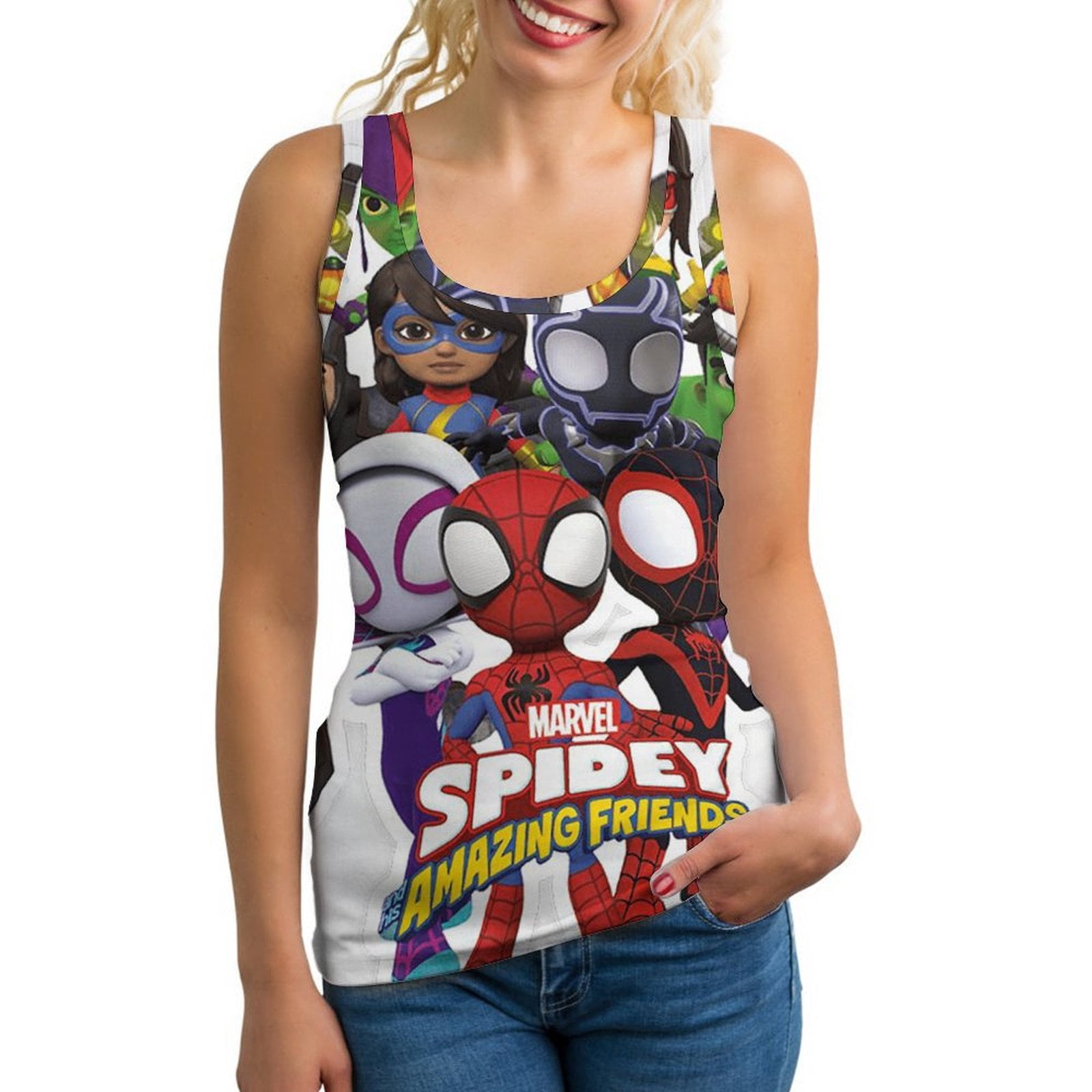 Spidey And His Amazing Friends (7) Cartoon Women's Sports Tank Top ...