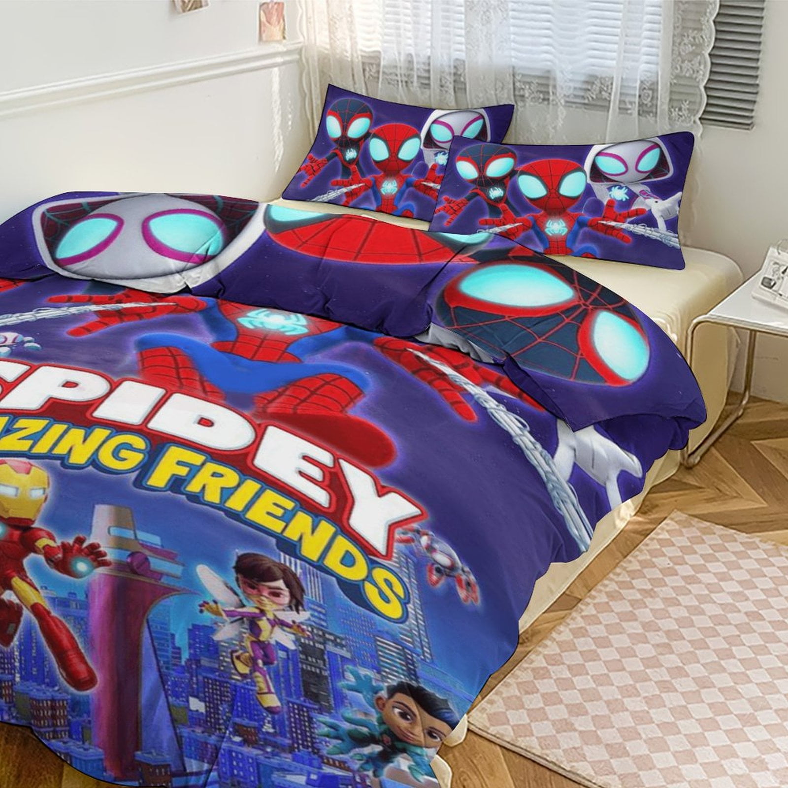 Spidey And His Amazing Friends Bedding Set Anime Three-piece for Boys ...
