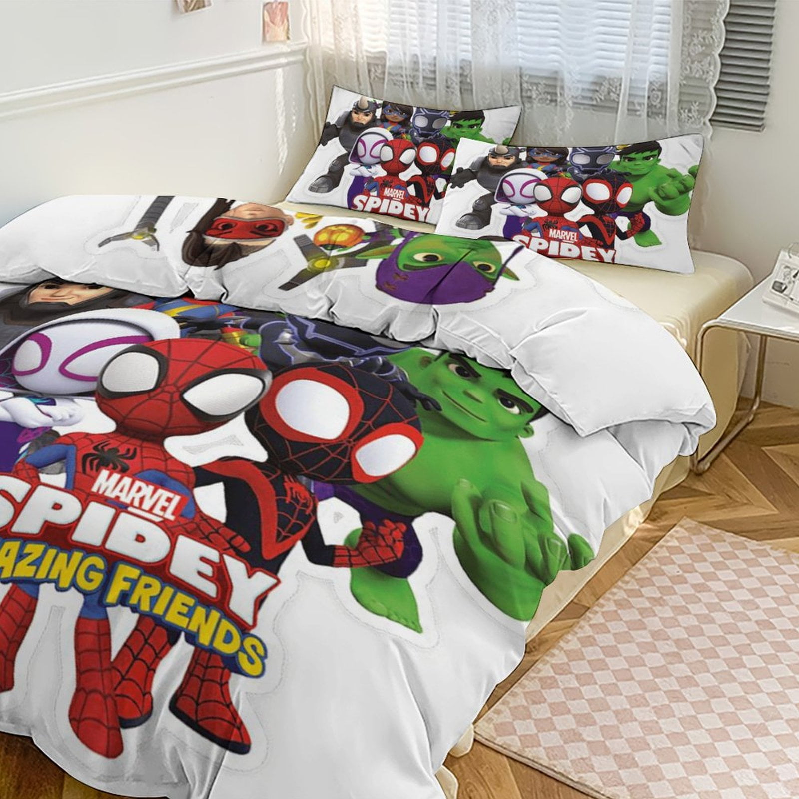 Spidey And His Amazing Friends Bedding Set Anime Three-piece for Boys ...